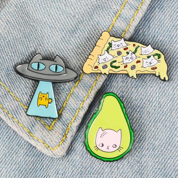 Jewelry | Cat Alien Abduction Enamel Pin | Poshmark